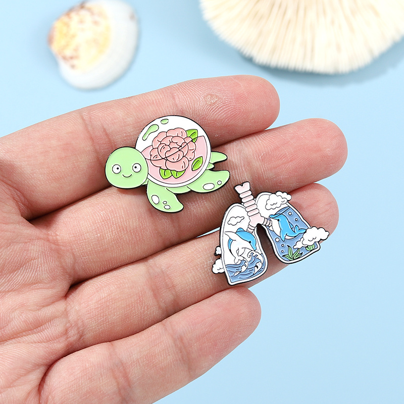 Plant Animal Enamel Anime Pins Set Custom Snail Rabbit Whale - Temu New ...