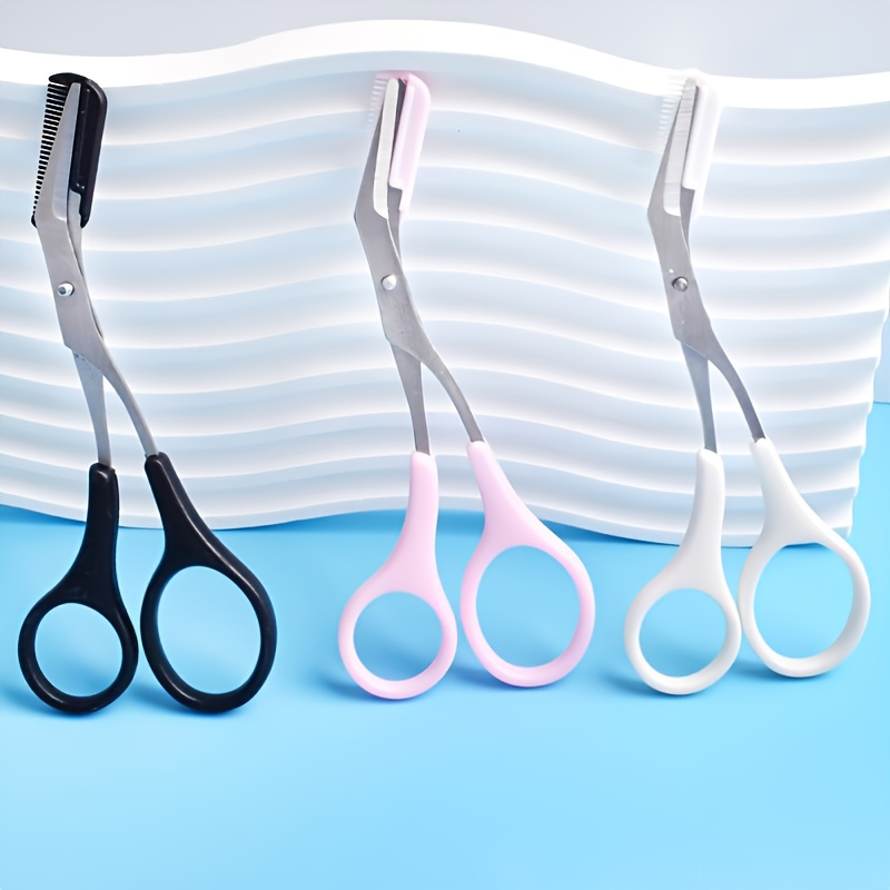 Stainless Steel Eyebrow Shaping Cut Scissors Comb Hair Remover Beauty ...