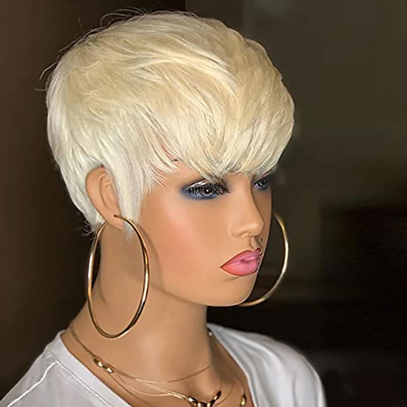 Long lasting Synthetic Pixie Wig Women Short Straight Hair - Temu