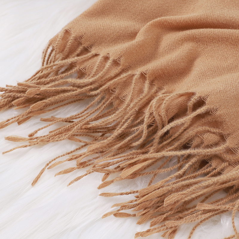 Winter Scarf Warm Cashmere Scarf Fringed Shawl - Temu Australia