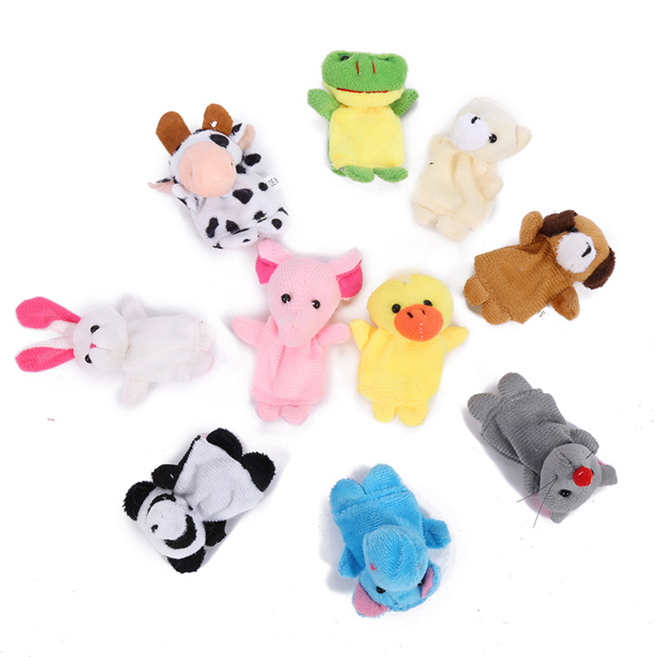 10pcs Set Small Animal Finger Puppets Cute Cartoon Animal Finger Toys ...