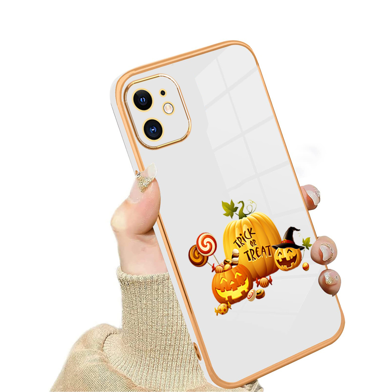 Halloween Mobile Phone Case, Galvanized Silicone Full Bag Fall ...