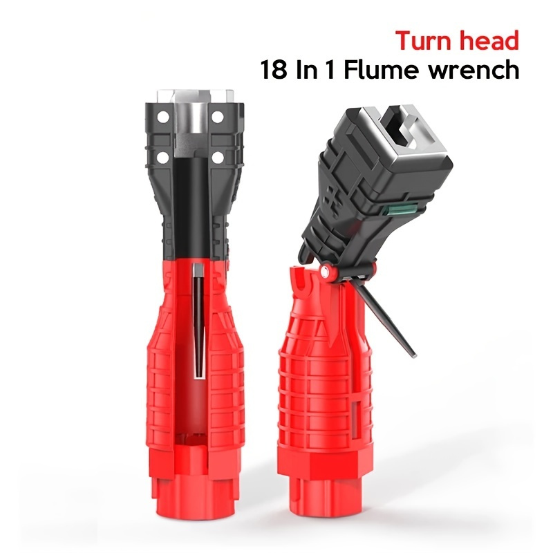 1pc 18 In 1 New Flume Wrench, Anti-slip Kitchen Sink Sleeve Water Pipe ... 1pc 18 In 1 New Flume Wrench, Anti-slip Kitchen Sink Sleeve Water Pipe ...