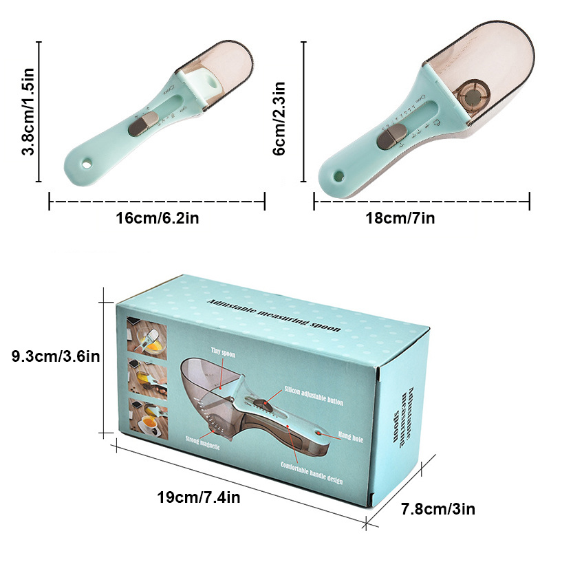 Adjustable Measuring Spoon Set Includes Magnetic Milk Powder - Temu
