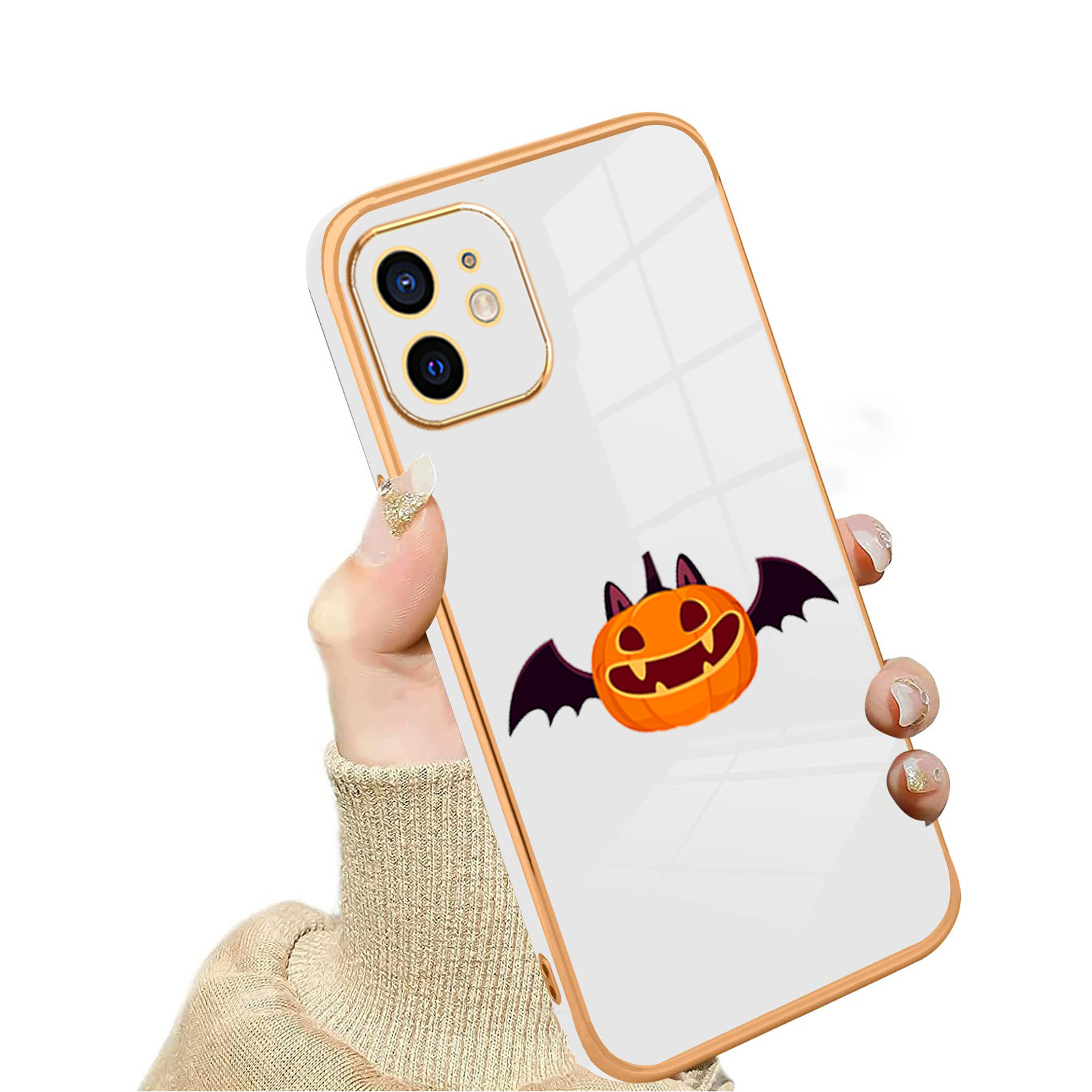 Halloween Mobile Phone Case, Galvanized Silicone Full Bag Fall ...