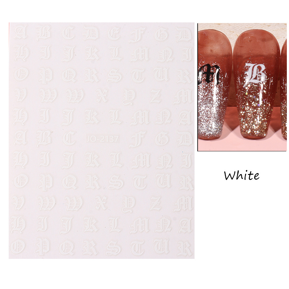 English Alphabet Slider Sticker On Nails - Temu Chile