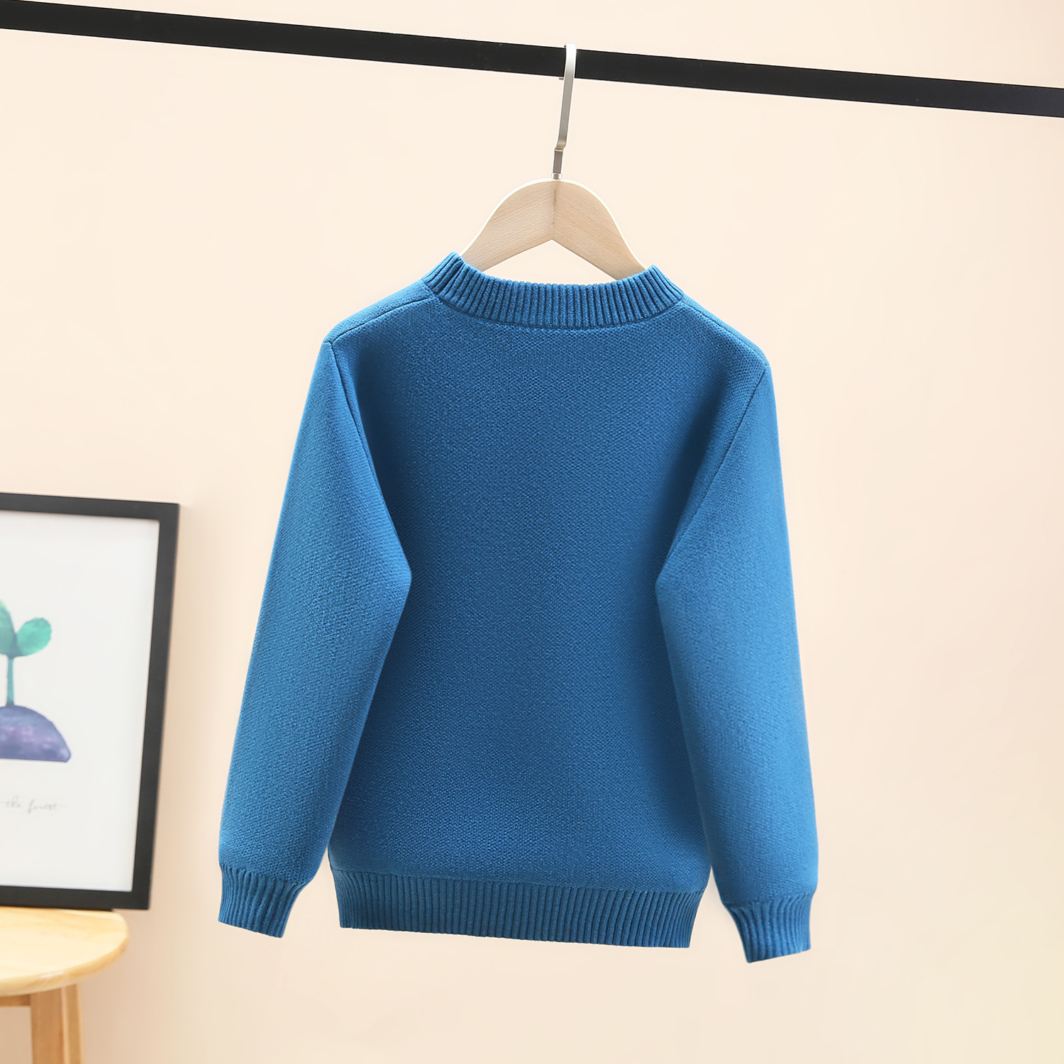 Boys Casual Knitted Thermal Pullover Sweater Geometric Print - Temu ...