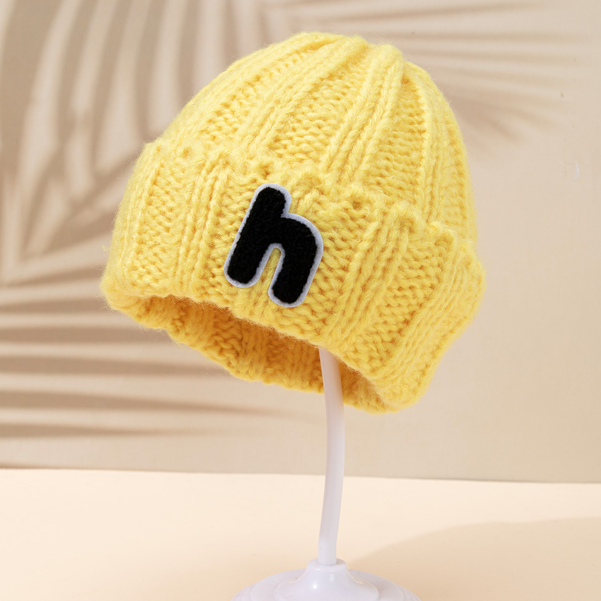 Knitted Beanie Hat Letter H Solid Man Unisex - Temu New Zealand