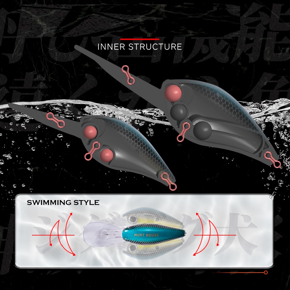 hunthouse crankbait fishing lure: catch long lip - Temu Canada