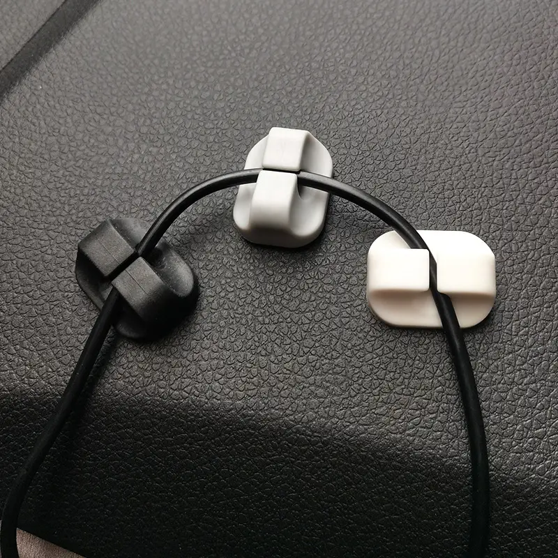 케이블 홀더 클립 케이블 관리 코드 주최자 클립 데스크탑 용 실리콘 자체 접착 Usb 충전 케이블 나이트 스탠드 전원 코드