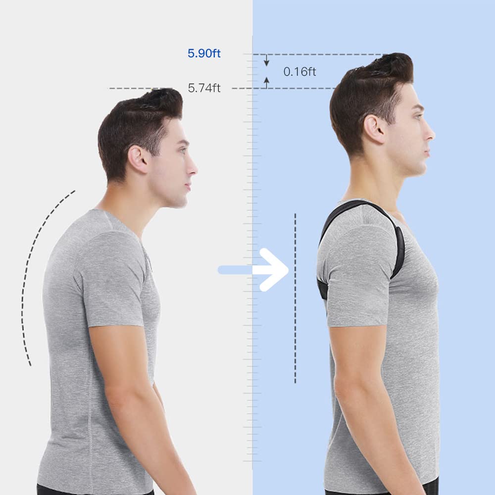 Adjustable Posture Corrector For Women And Men Upper Back Brace ...