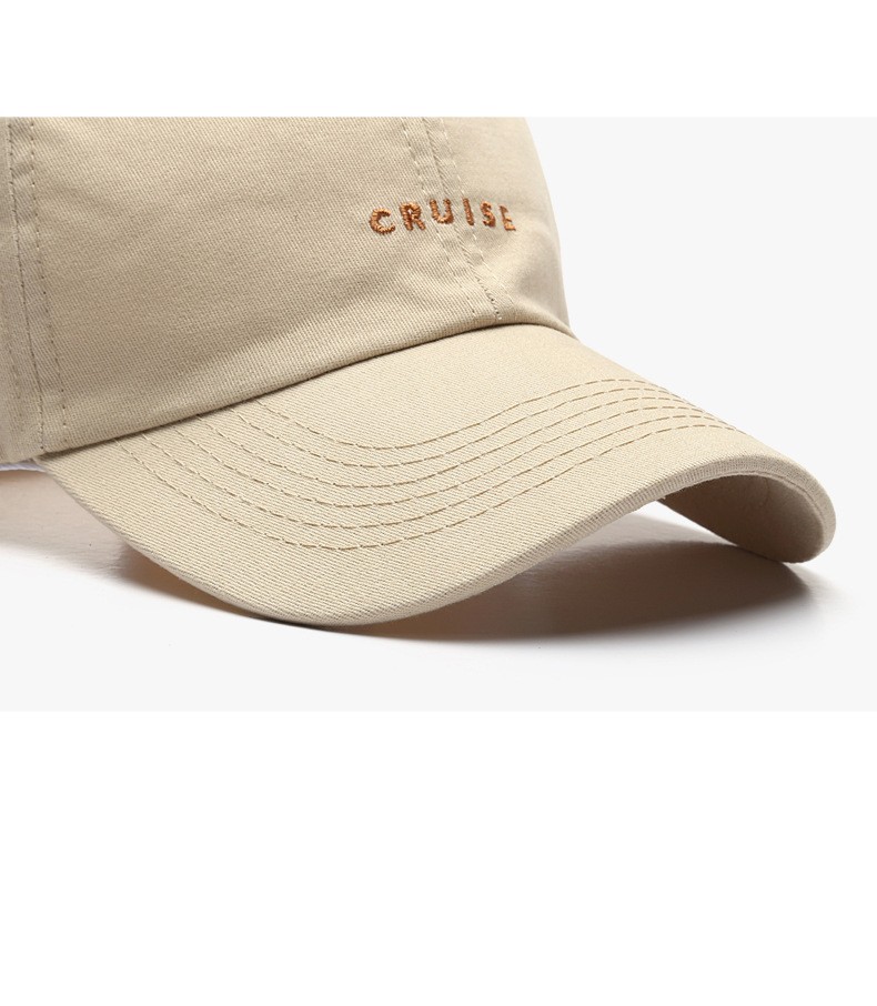 "cruise" Letter Embroidery Baseball Cap Retro Solid Color - Temu Australia