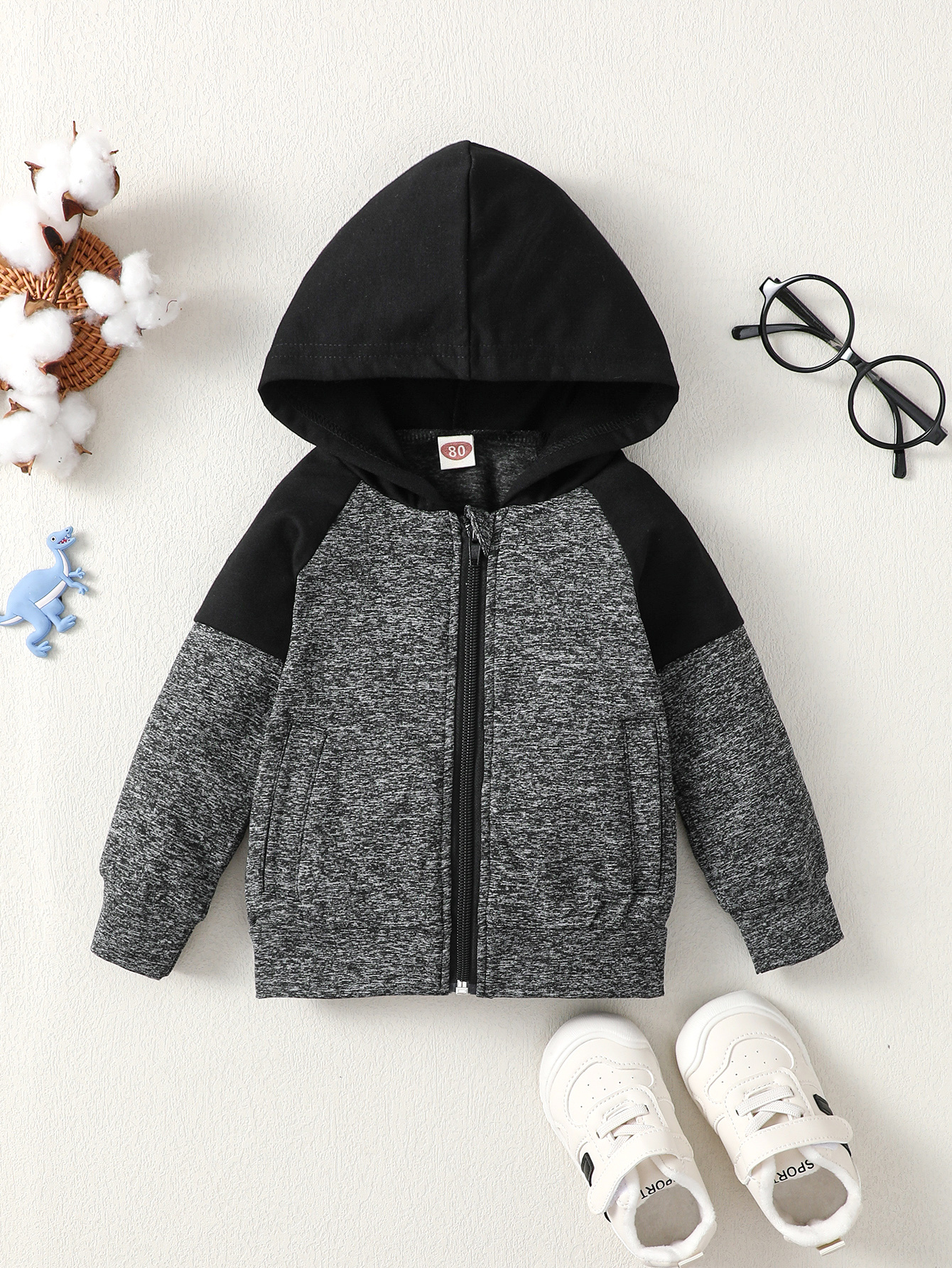 Boys Colorblock Hoodie Zipper Hooded Jacket Winter Baby - Temu Netherlands