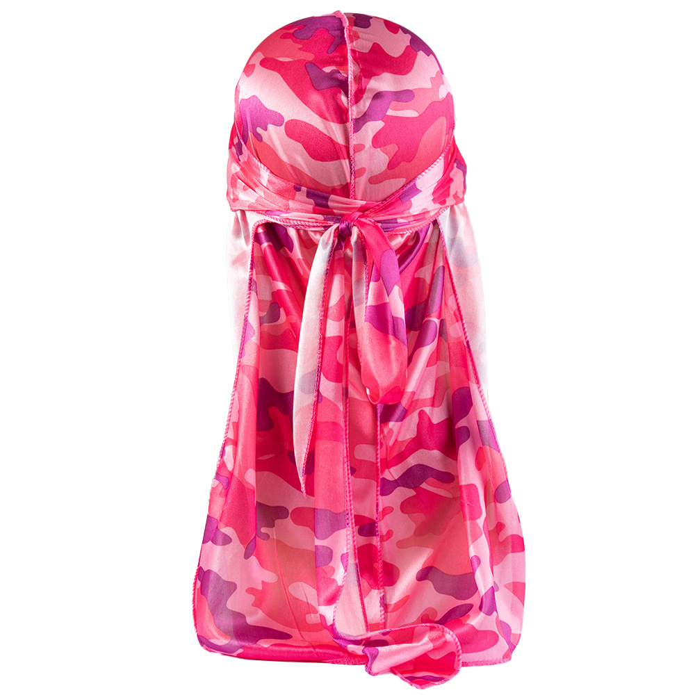 3pcs set mens camouflage pirate hat silk durag camouflage long tail ...