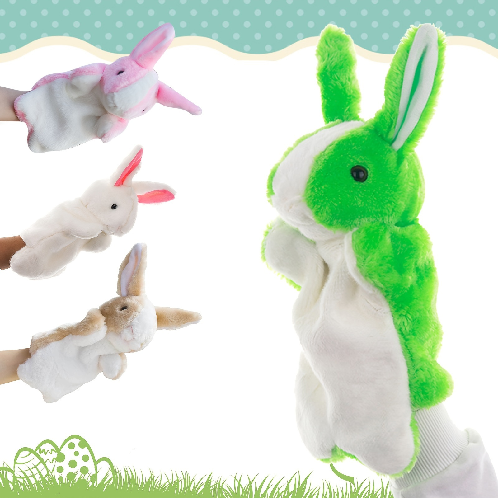 Easter Bunny Rabbit Hand Puppet Plush Animal Toys For Boys Girls | Shop ...