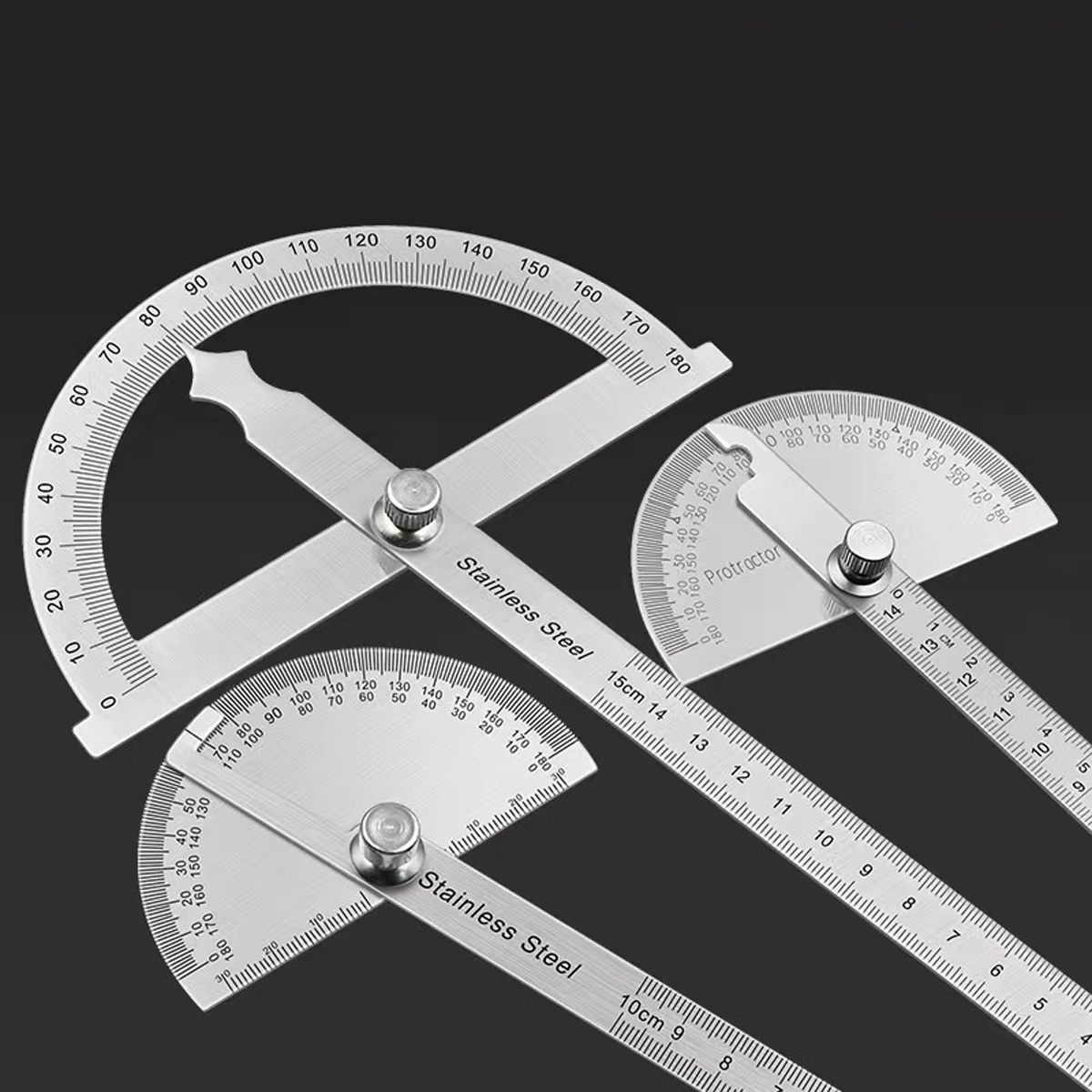 Stainless Steel Protractor 0 180 Degree Angle Protractor - Temu