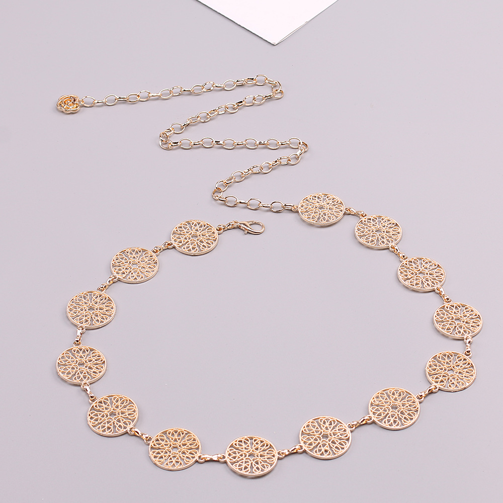 metal waist chain hollow decorative waist chain dress - {region_name}
