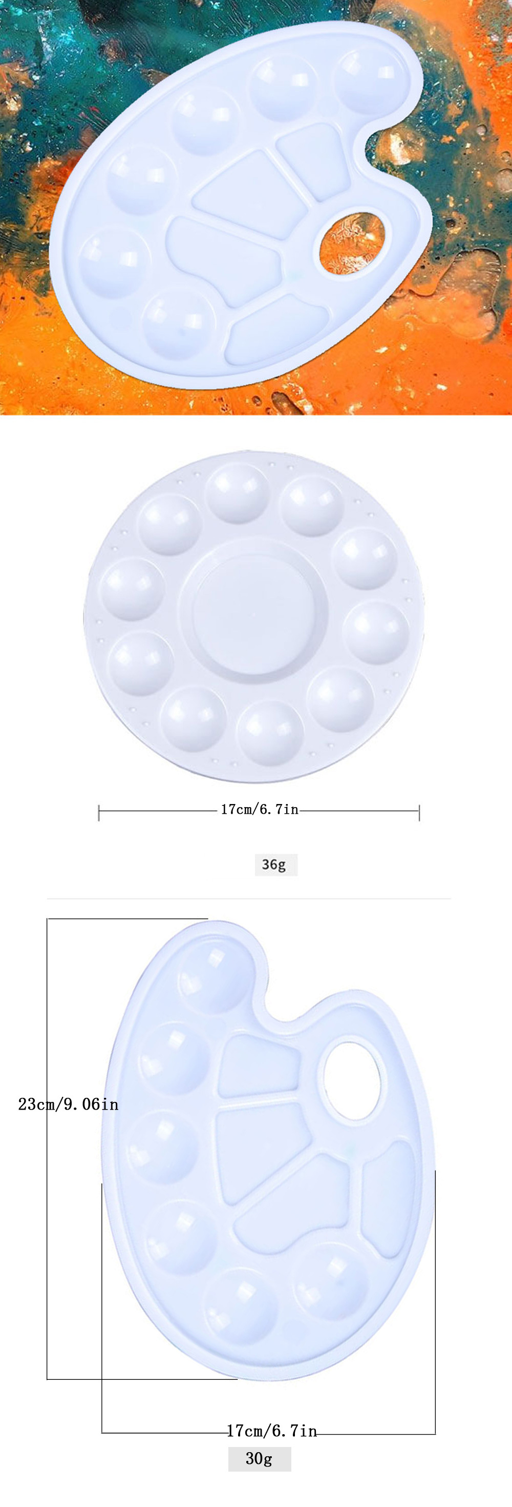 Multifunctional Color Palette Horseshoe Shaped Plastic Color - Temu