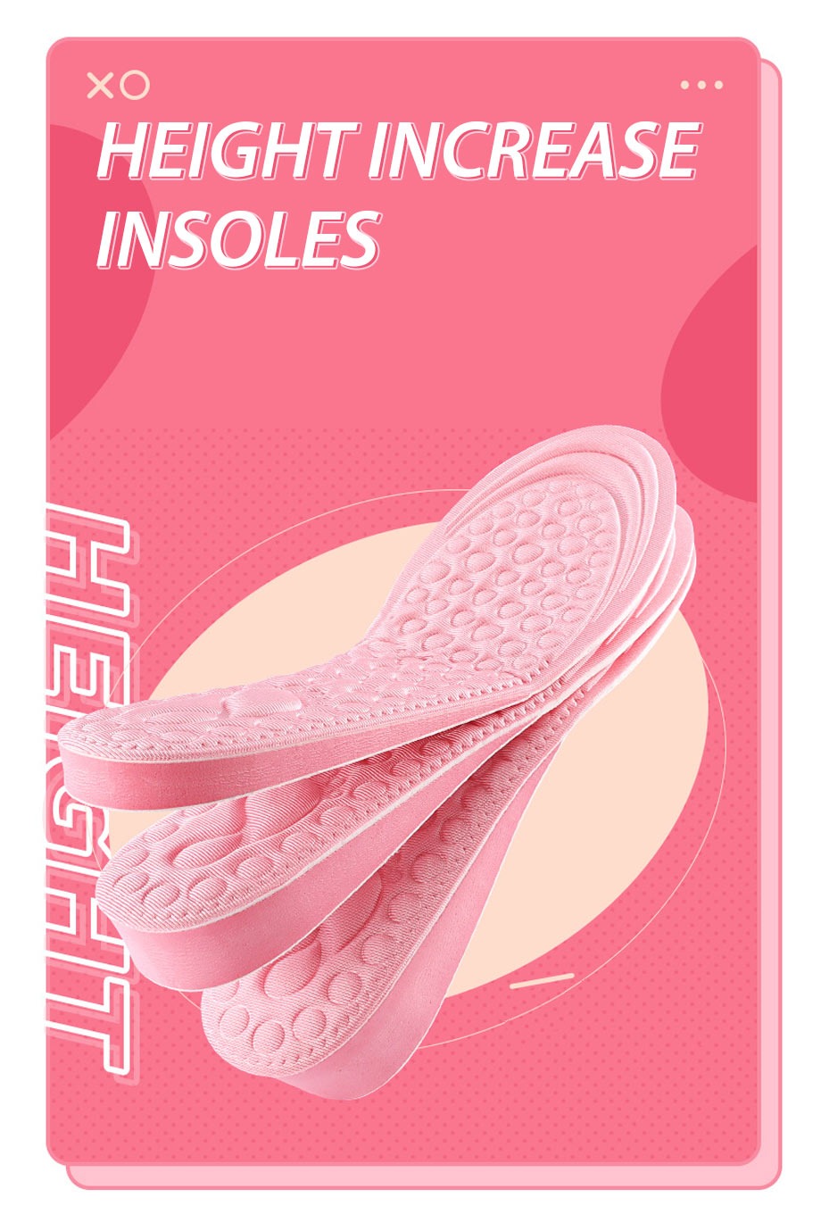 Women Height Increase Insoles Templates Feet Memory Foam - Temu United ...