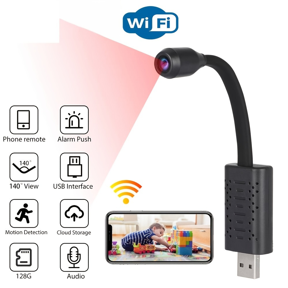 Portable 1080p Micro Security Camera Mini Usb Camera Hd Full Color Wifi ...