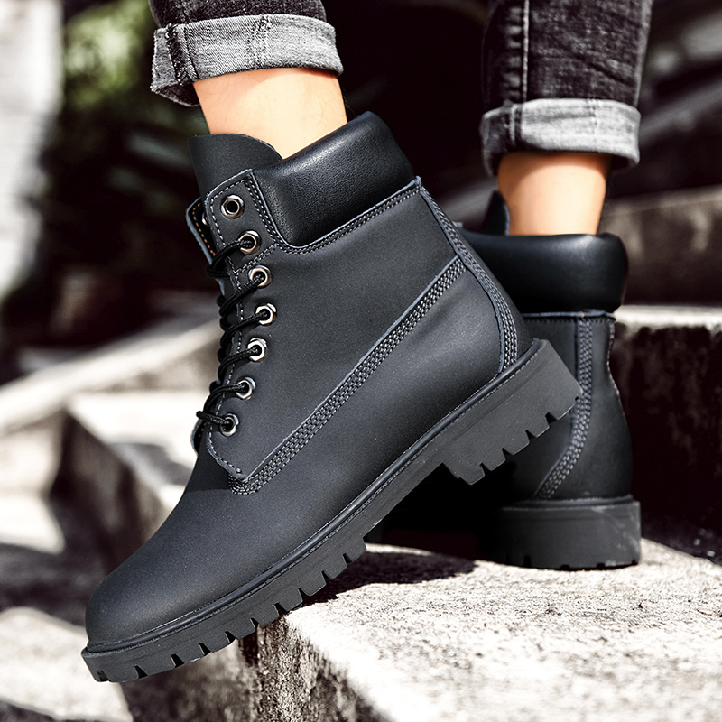 Mens Fashion Faux Leather High Top Boots - Men's Shoes - Temu United Kingdom