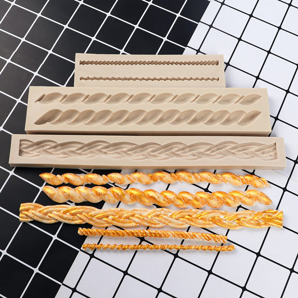 rope silicone mold polymer clay strip lace border fondant - Temu Australia