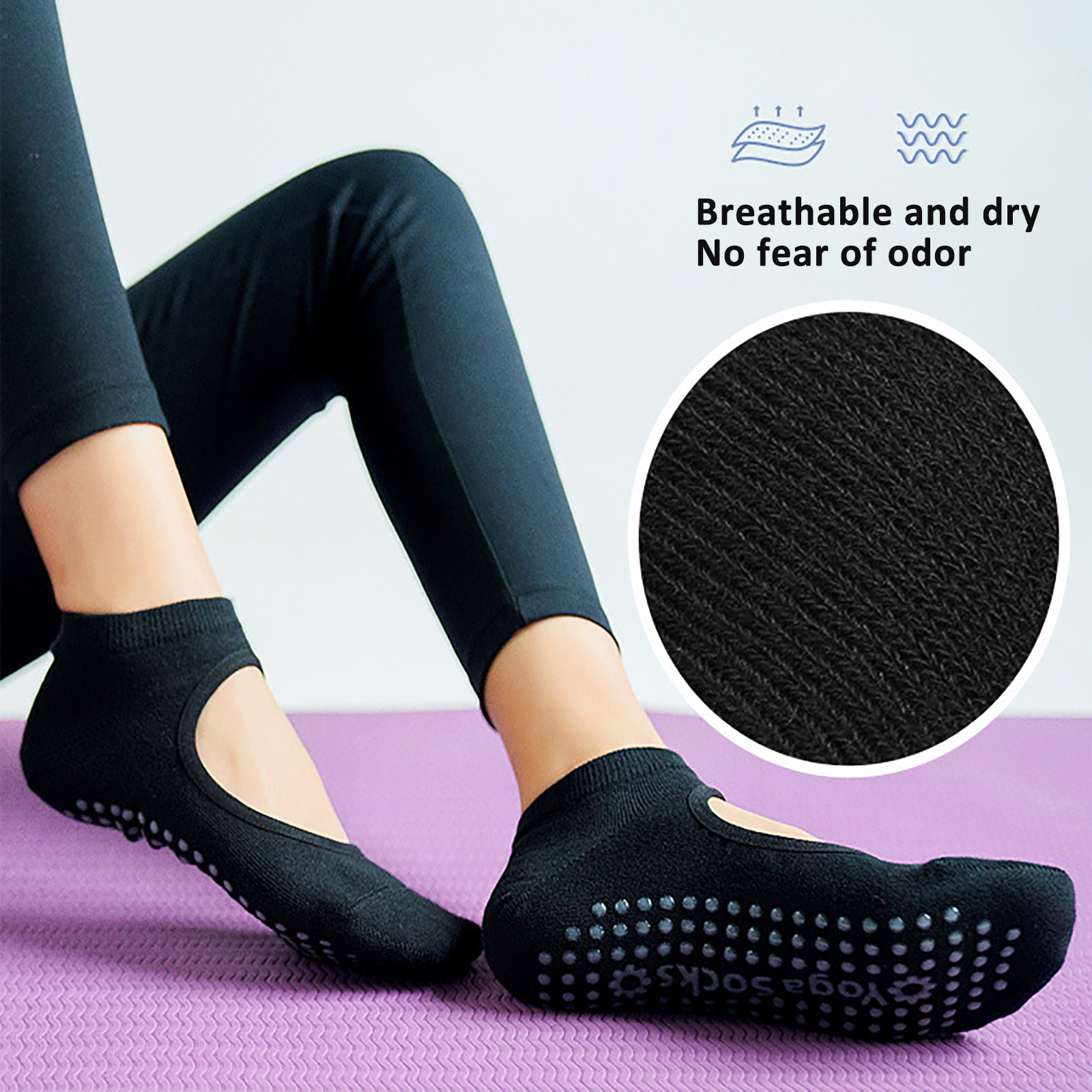Yoga Grip Bottom Socks Breathable Comfortable Toe Split - Temu Norway