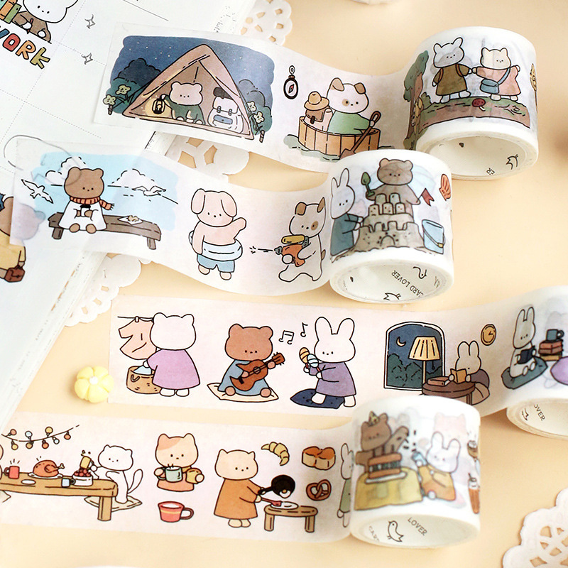 Washi Tape Sticker Soft Small Cute Animal - Temu Norway