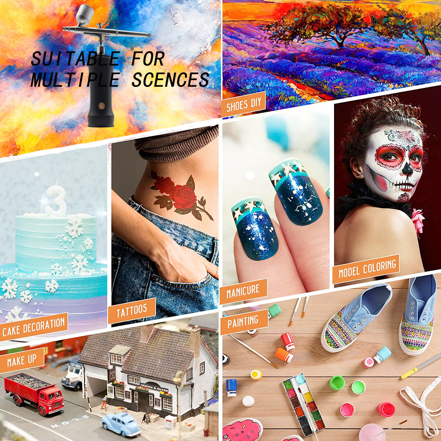 Electric Airbrush Air Pump Suitable Beauty Makeup Nail - Temu