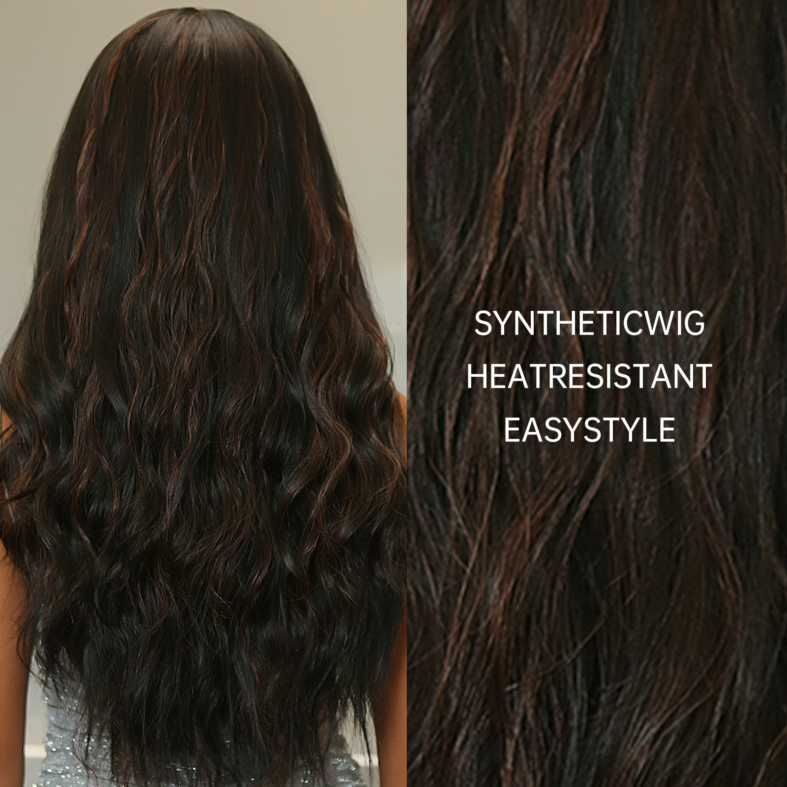 Long Black Curly Wigs Middle Part Natural Looking Long - Temu New Zealand