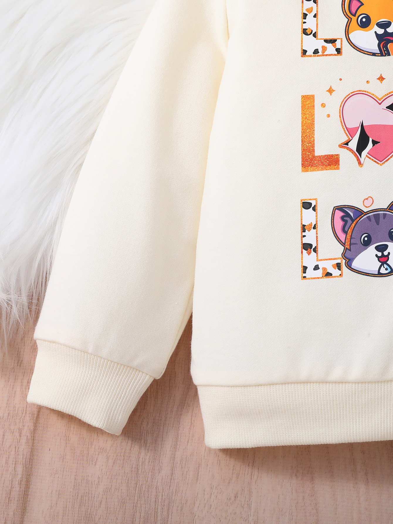 Girls Cartoon Animals Print Pullover Long Sleeve Round Neck - Temu New ...