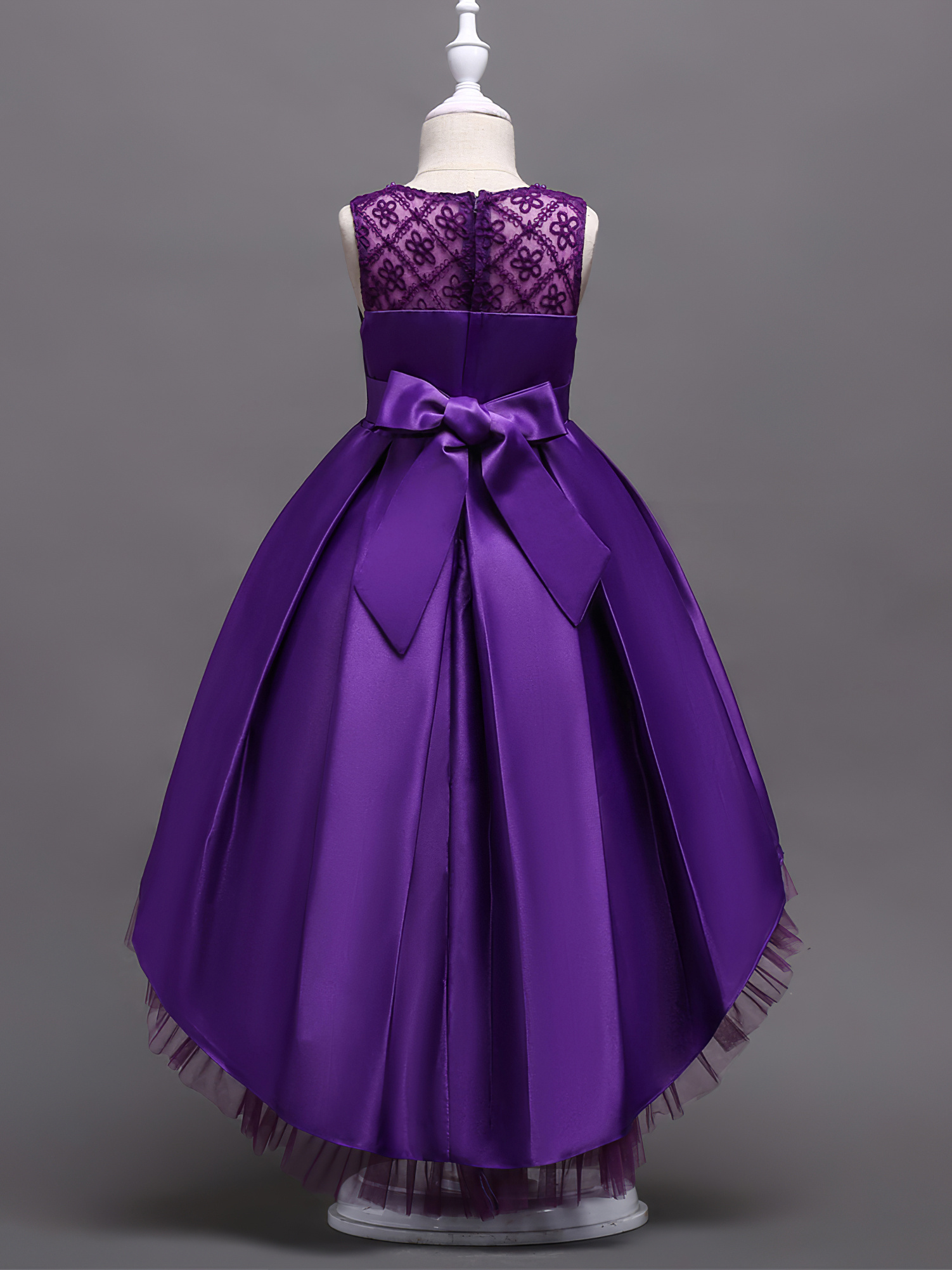 Girls Elegant Stitching Mesh Princess Dress Flower - Temu Australia