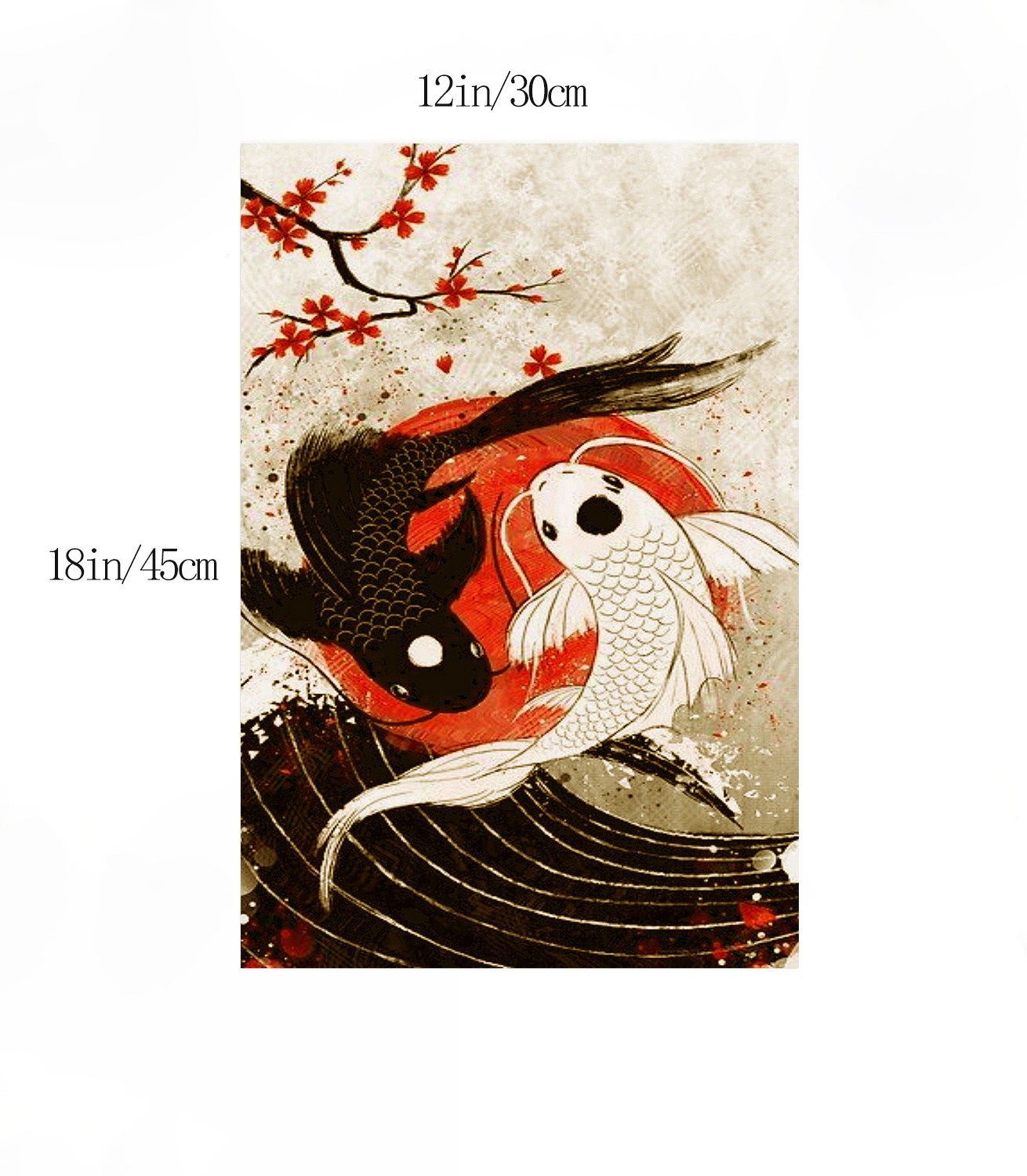 Canvas Poster Koi Fish Wall Art Decor Living Room Wall Decor - Temu New ...