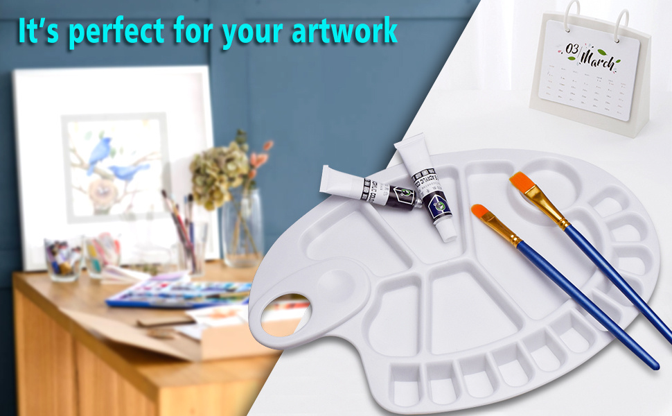 Large Paint Tray Pallet Plastic Paint Palette Non stick - Temu