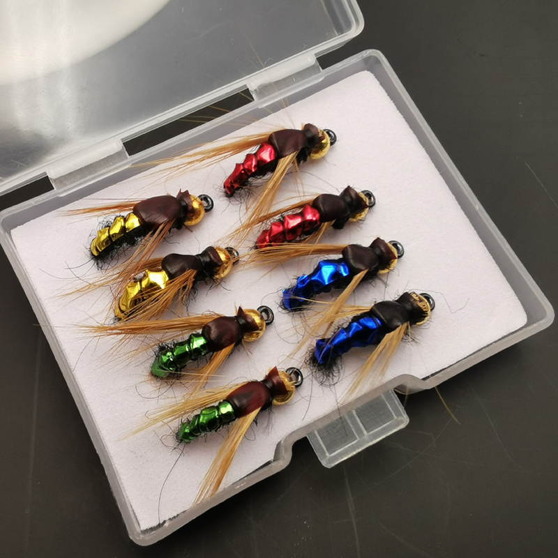 Fly Fishing Flies Kit 24-Piece - Brass Beadhead Bug Egg Patterns For ...
