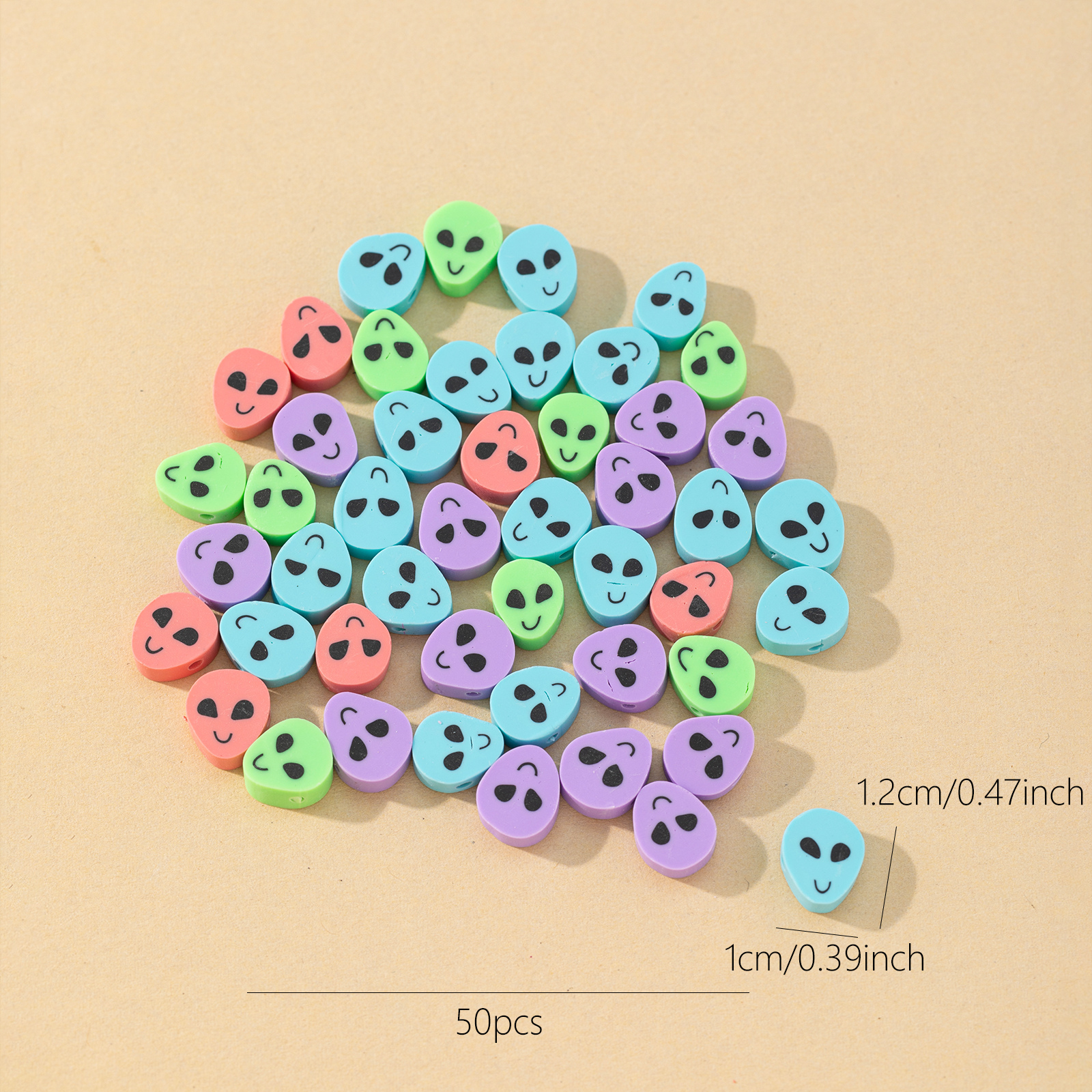 soft pottery skull pattern flat beads used diy necklace - Temu Australia