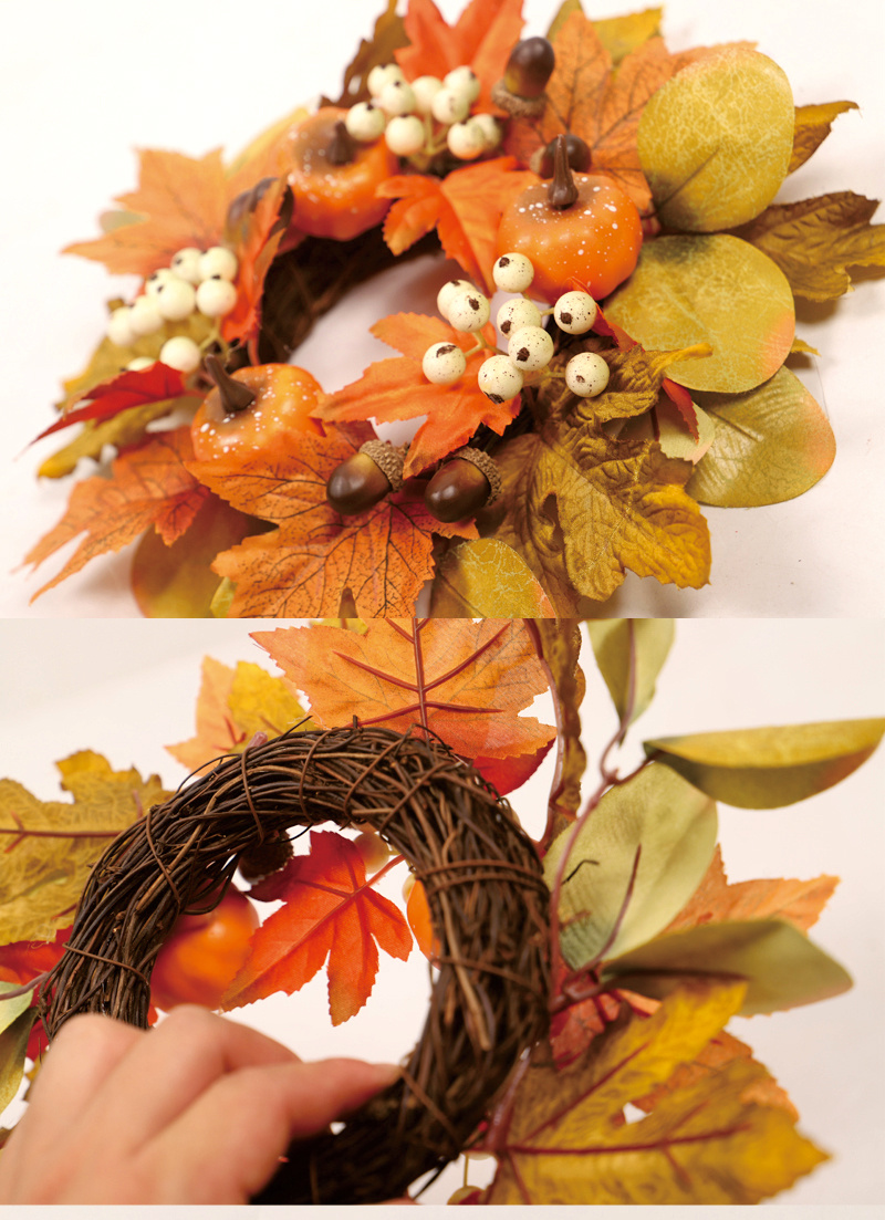 Artificial Maple Wreath Decorative Eucalyptus Wreath - Temu United Kingdom