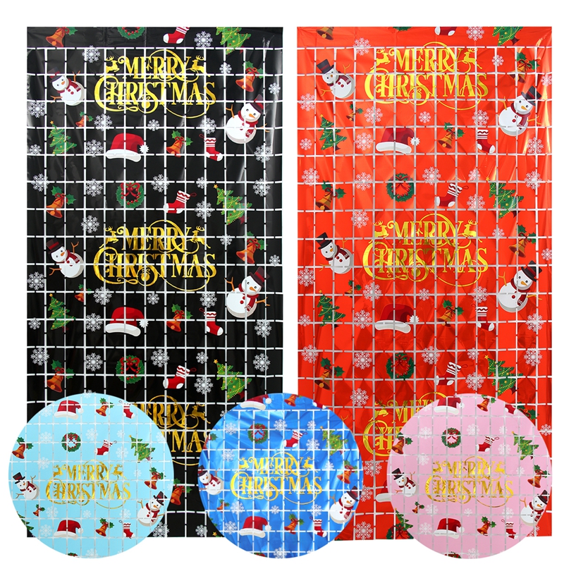 Christmas Background Snowman Curtain Christmas Decor Home - Temu New ...