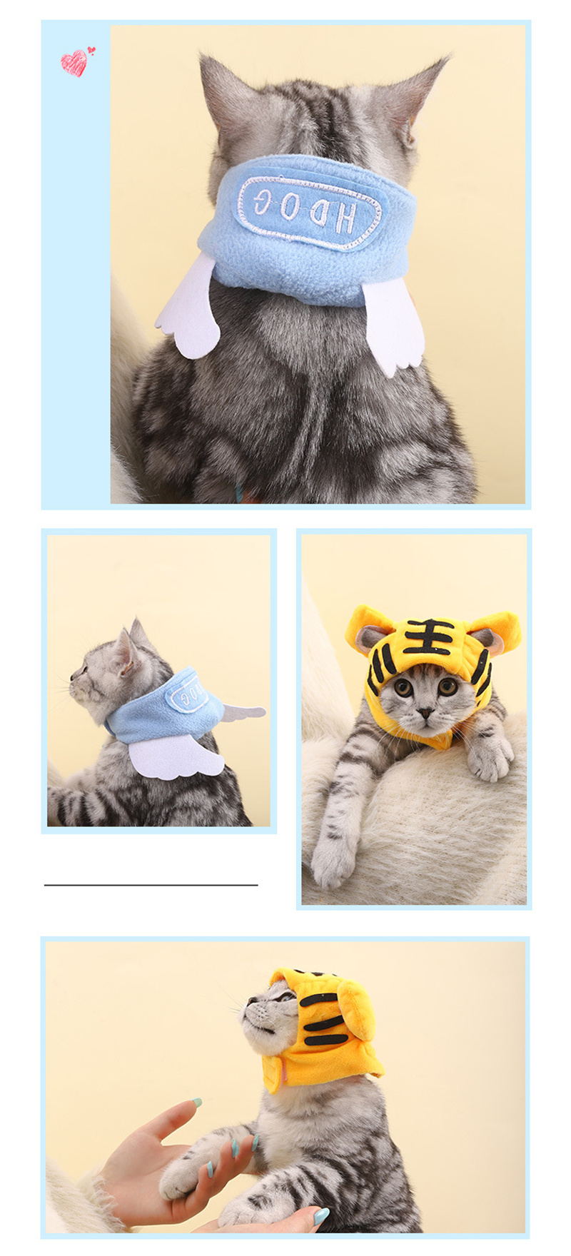 pet costume funny shaped cat head cover pet hat for small dogs cats pet ...