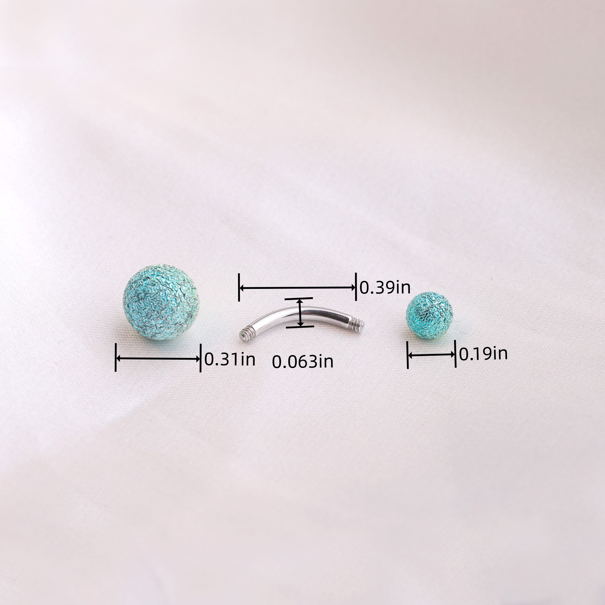 Ball Navel Stud Mix-color Stainless Steel Barbell Ball Stud Ear Lip ...