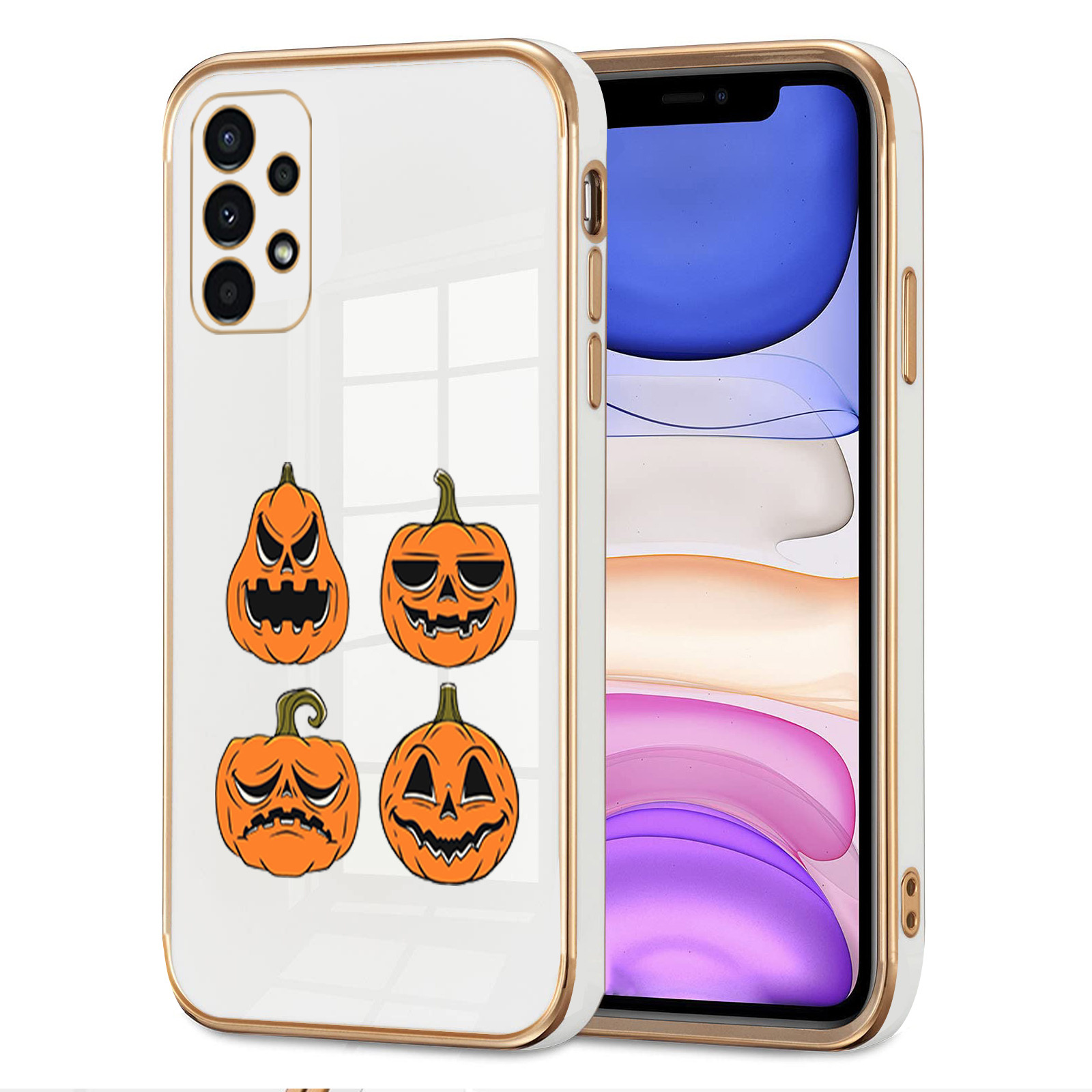 Halloween Mobile Phone Case, Galvanized Silicone Full Bag Fall ...