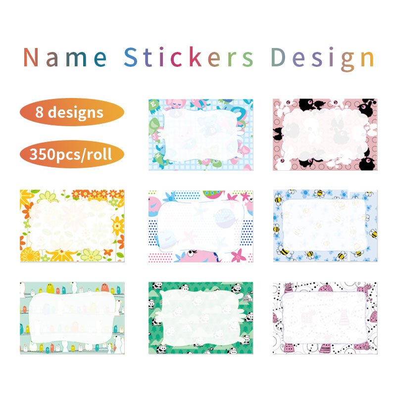 Roll Handwritten Self adhesive Name Sticker Cute Cartoon - Temu United ...
