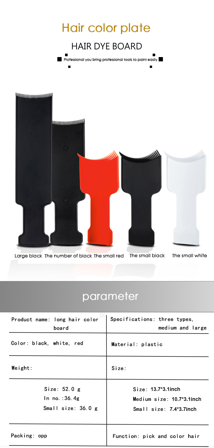 salon grade hair dyeing board comb set professional hair - Temu