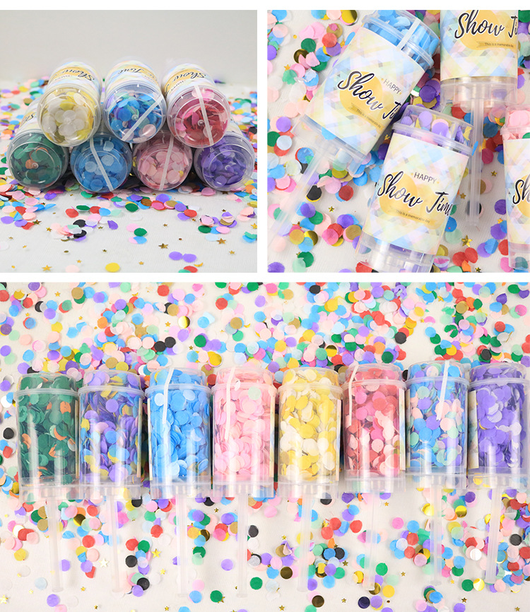 New Trendy Party Spray Tube Confetti Push Music Festive Mini - Temu ...