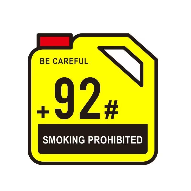 Car Fuel Tank Warning Stickers Creative Yellow Funny - Temu United Kingdom
