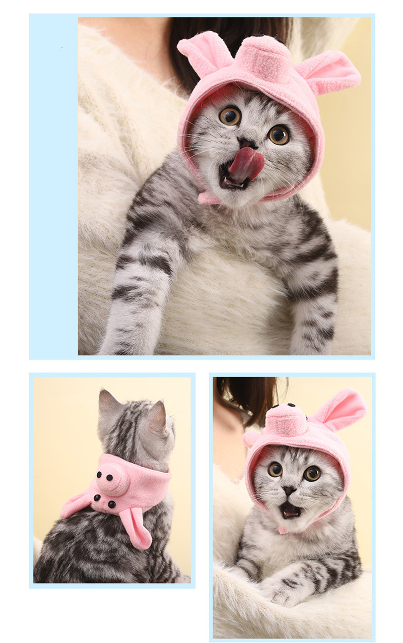 pet costume funny shaped cat head cover pet hat for small dogs cats pet ...