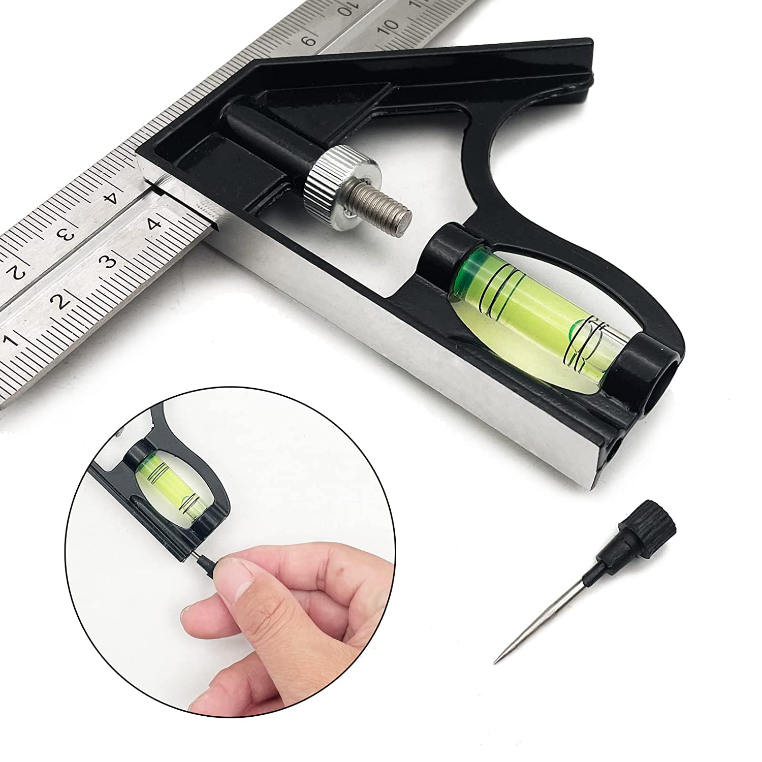 Stainless Steel Combination Square Ruler 45/90 Degree - Temu