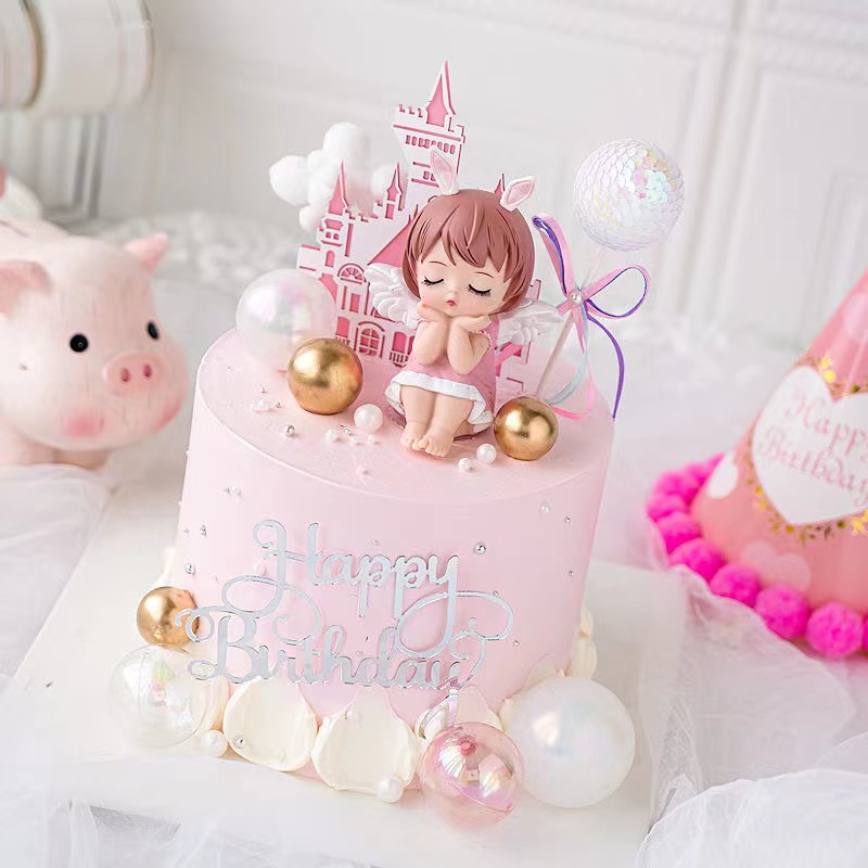 1pc Guardian Angel Cute Piggy Bank Angel Anne Cake Decoration Baking ...