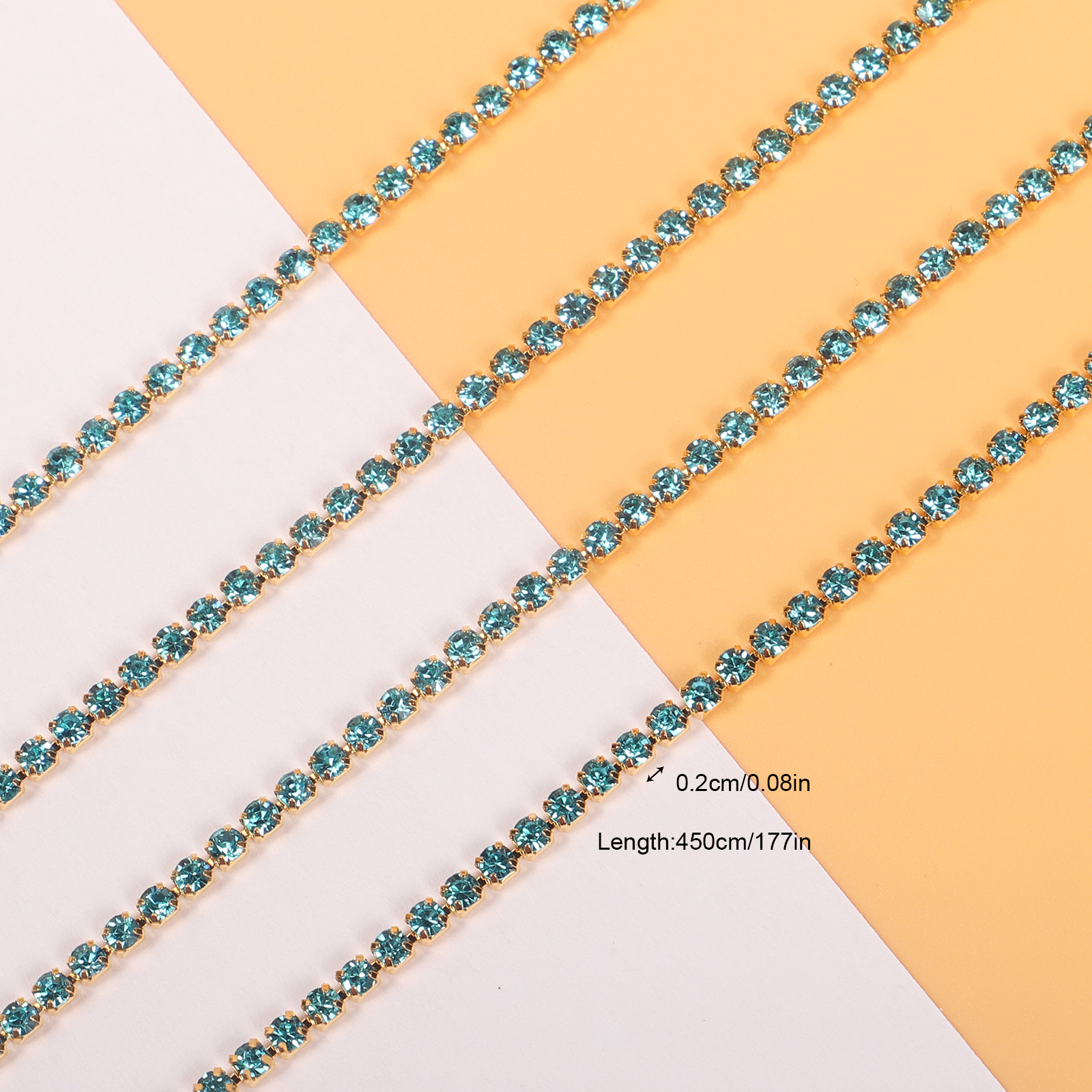 diy super sparkling lake blue artificial chain - Temu Australia