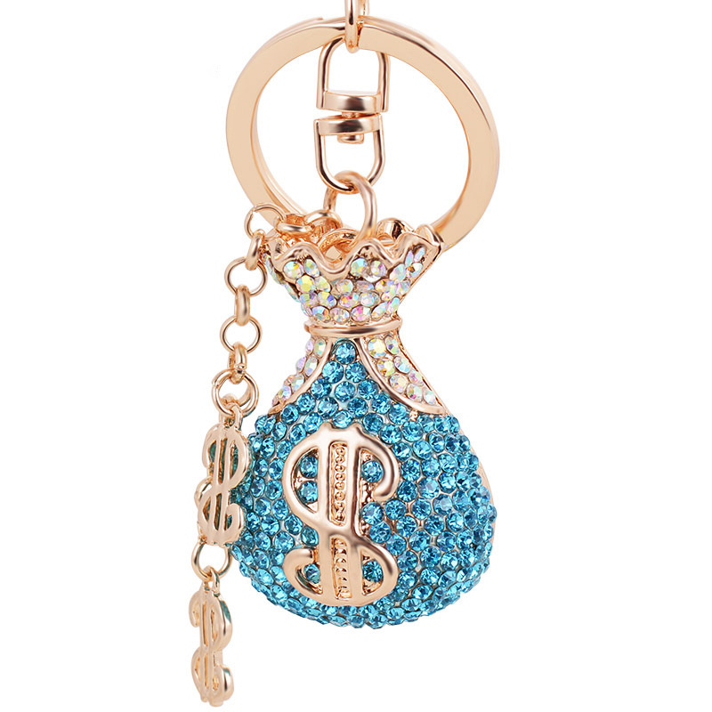 dollar sign crystal sparkling keychain bag - Temu Australia